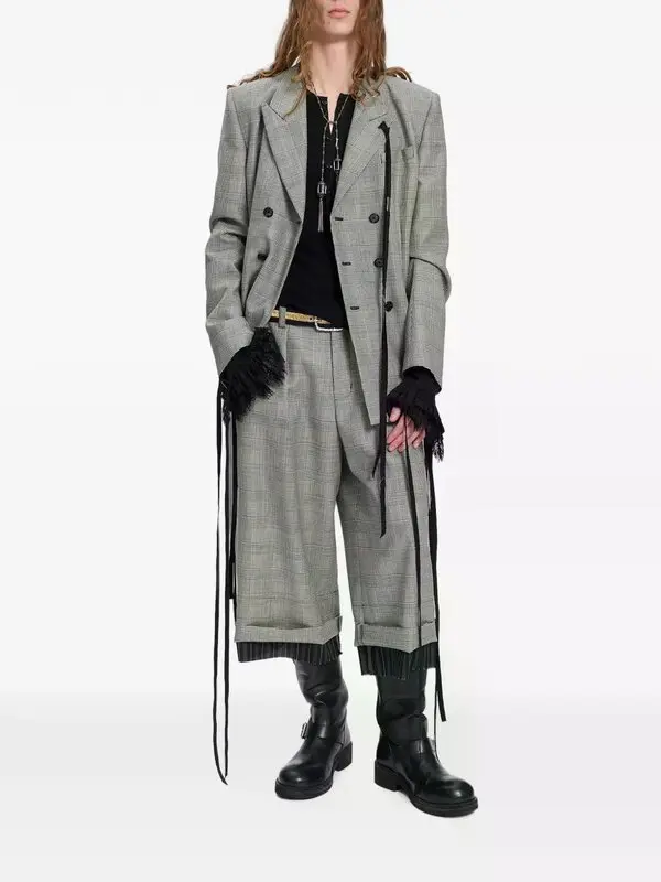 ANN DEMEULEMEESTER Layered-hem Wool Trousers