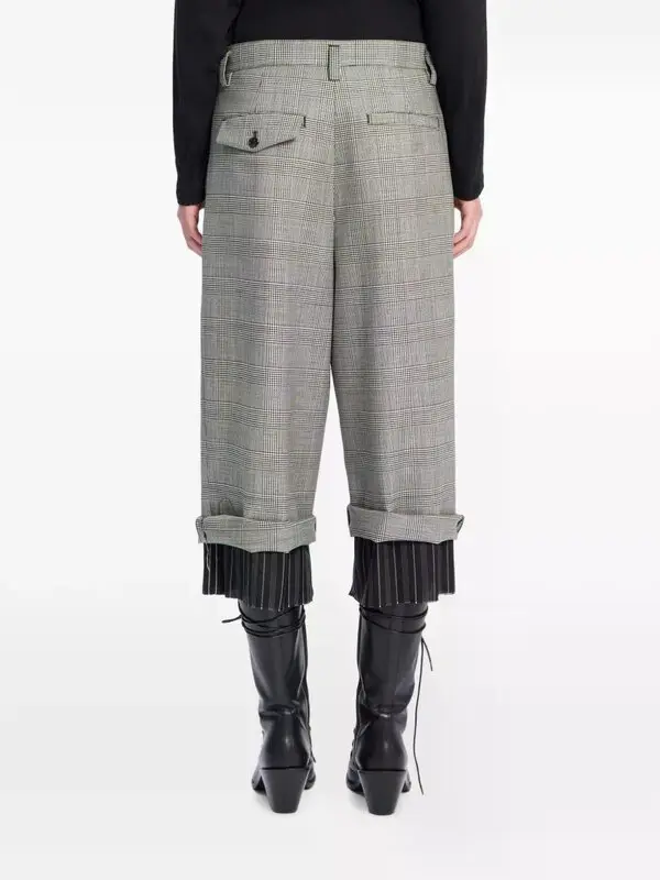 ANN DEMEULEMEESTER Check Wool Trousers