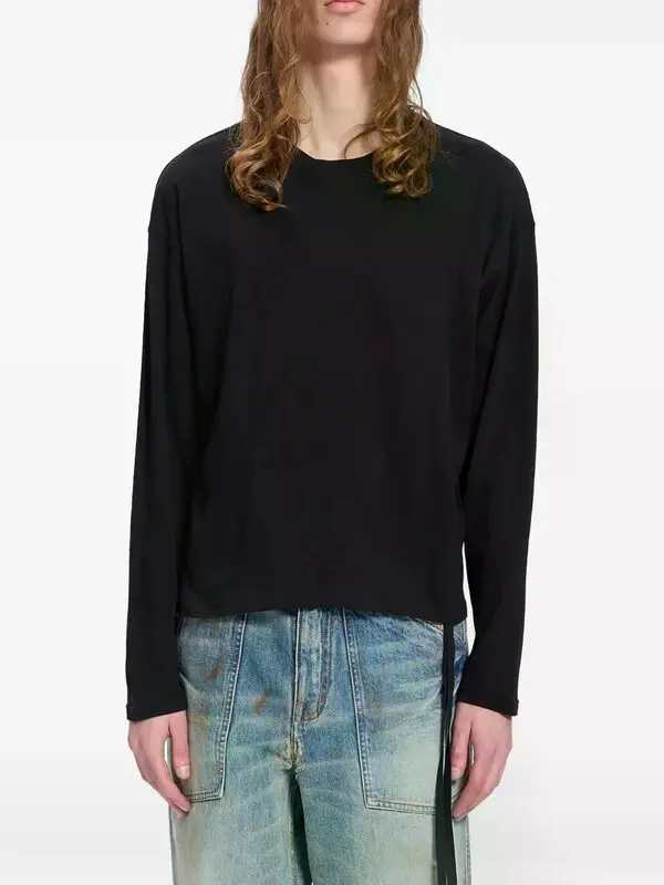ANN DEMEULEMEESTER Slogan-print Long-sleeve T-shirt