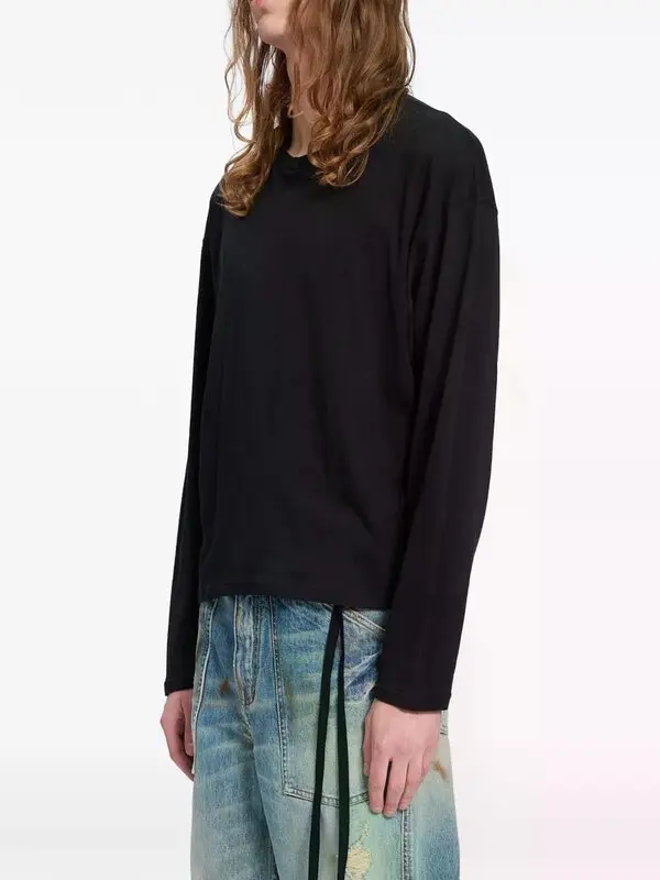 ANN DEMEULEMEESTER Slogan-print Long-sleeve T-shirt