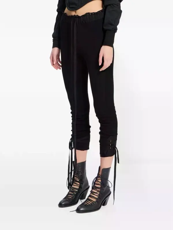 ANN DEMEULEMEESTER Pointelle-knit Cropped Trousers
