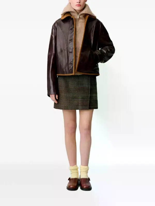 Claudie Pierlot Shiny-effect Leather Jacket