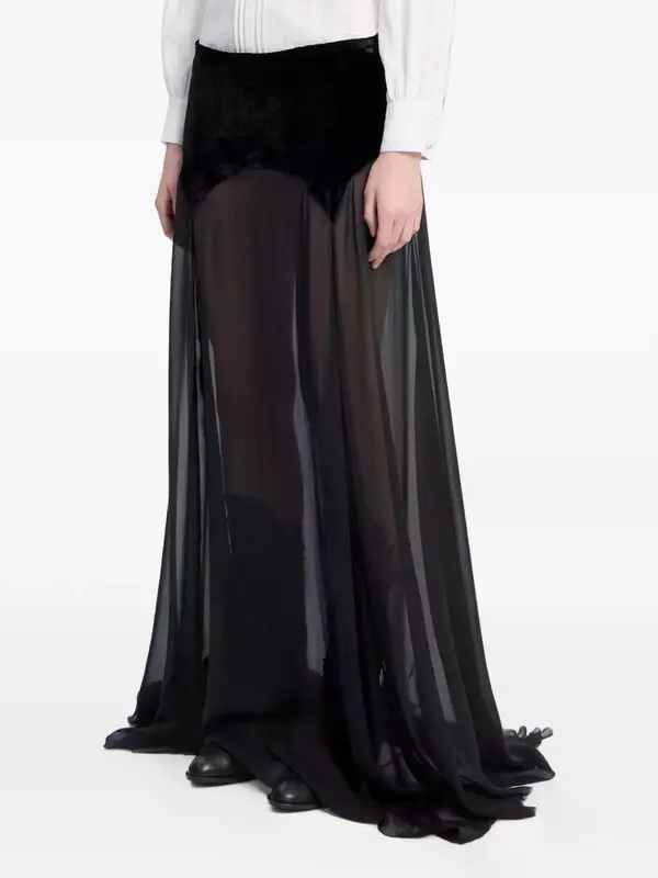 ANN DEMEULEMEESTER Silk-chiffon Maxi Skirt