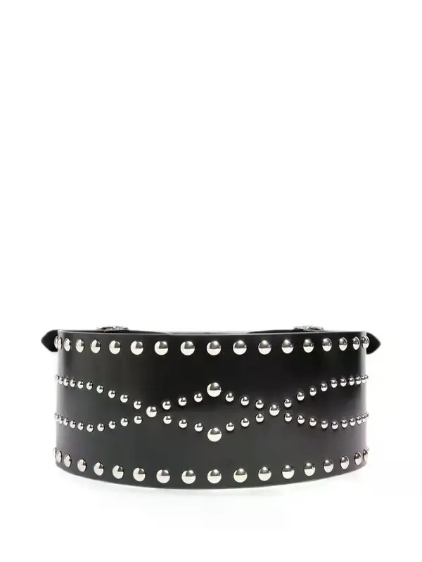 ANN DEMEULEMEESTER Stud-embellished Leather Belt