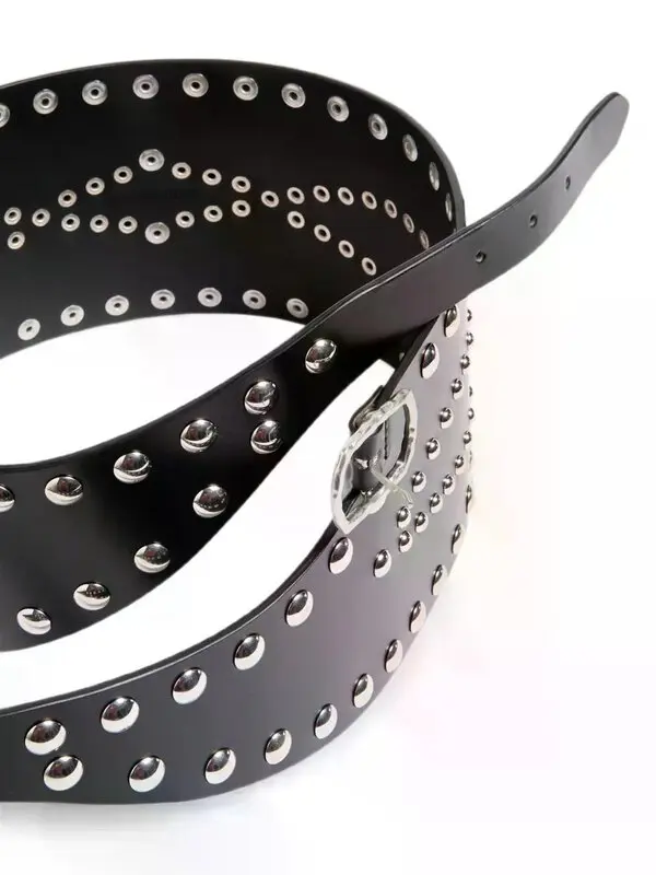 ANN DEMEULEMEESTER Stud-embellished Leather Belt