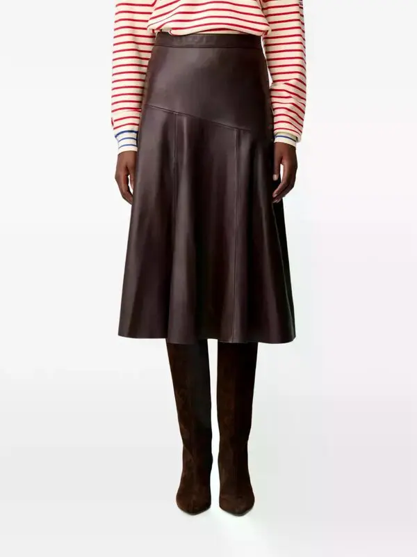 Claudie Pierlot Mid-length Leather Skirt
