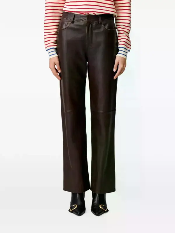 Claudie Pierlot Leather Trousers