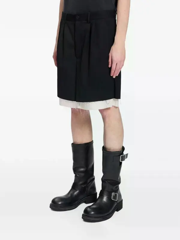 ANN DEMEULEMEESTER Pleated Layered Shorts