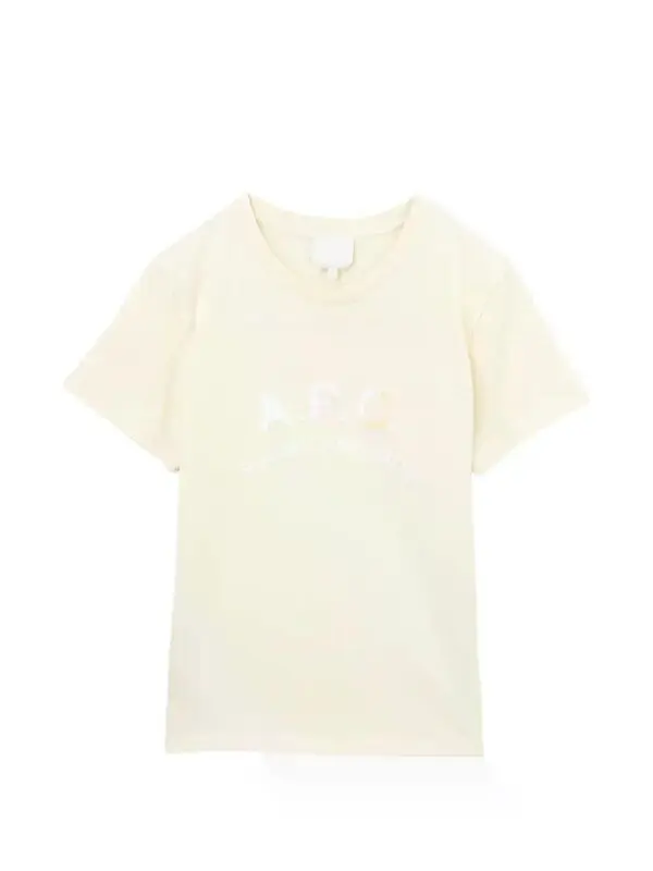 A.p.c. Logo-embroidered T-shirt - Yellow
