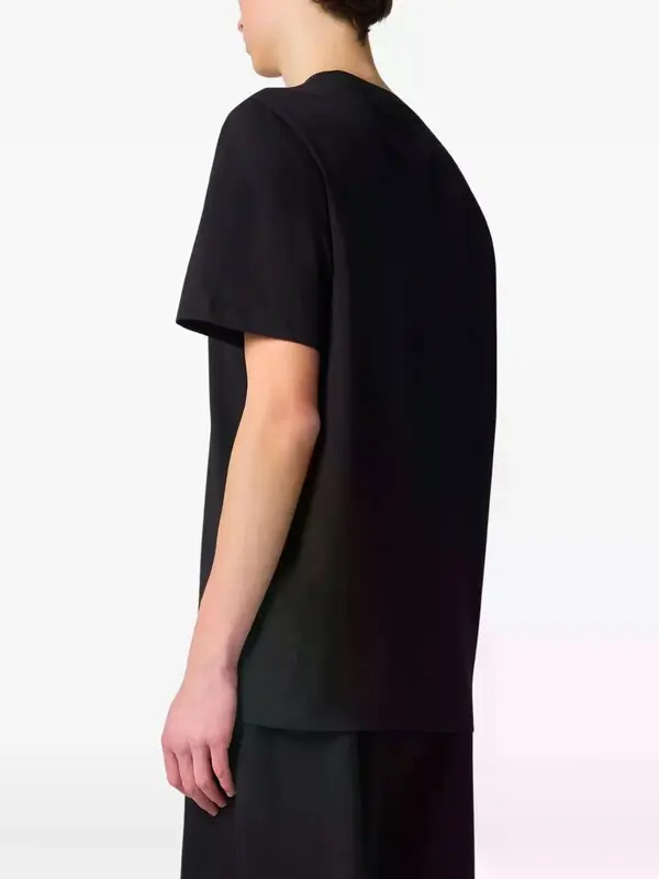 MSGM Slogan-embroidered T-shirt