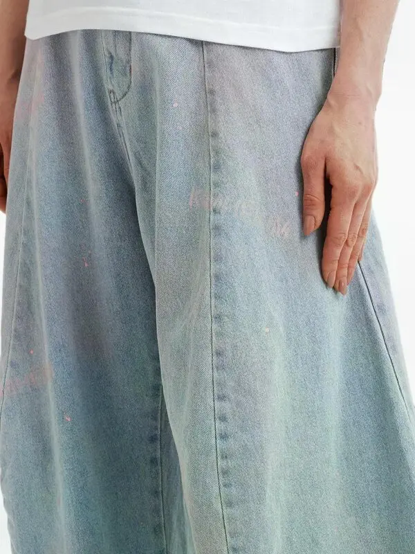 KIMHEKIM Spray-effect Panelled Baloon Jeans