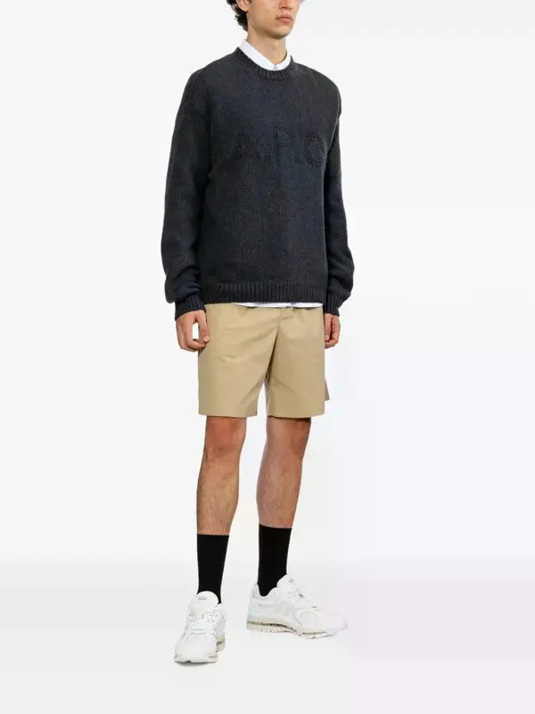 A.p.c. Logo-knit Crew-neck Sweater