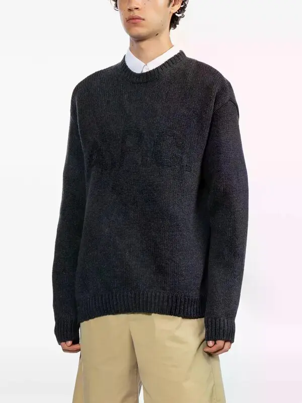 A.p.c. Logo-knit Crew-neck Sweater