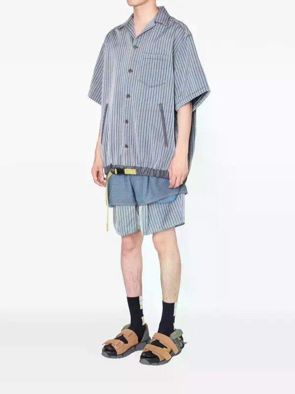 Kolor Striped Buckle Shirt