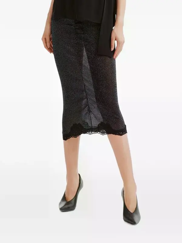 Valentino Garavani Lurex Knit Midi Skirt