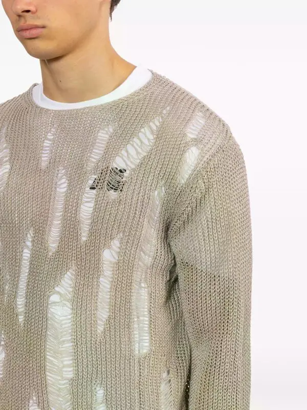Comme Des Garçons Distressed Sweater