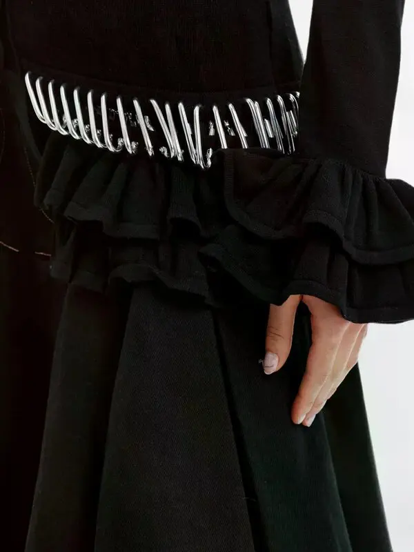 CHOPOVA LOWENA Ruffled Carabiner-detail Cardigan