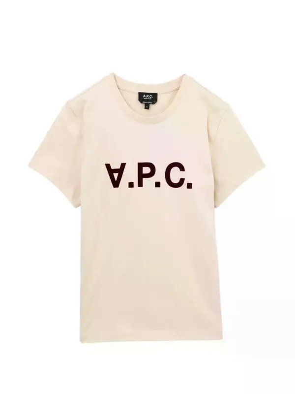A.p.c. Logo-embroidered T-shirt - Neutrals