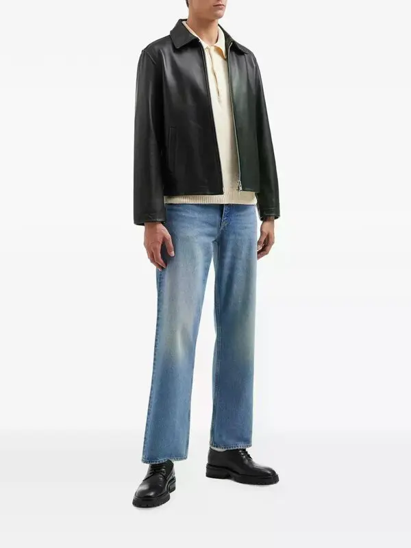 SUNFLOWER Leather Zip-up Jacket