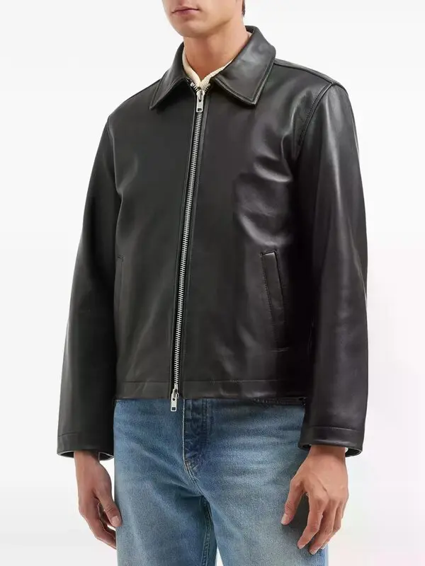SUNFLOWER Leather Zip-up Jacket