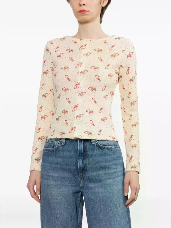 Ashley Williams Graphic-print Cardigan