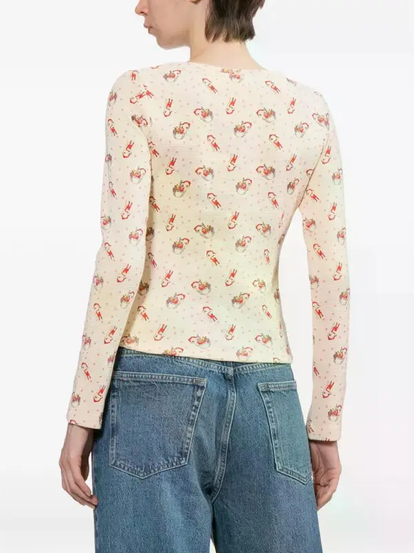 Ashley Williams Graphic-print Cardigan