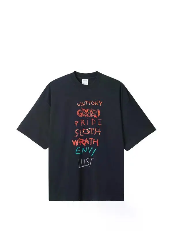 Vetements Distressed Graphic-print T-shirt