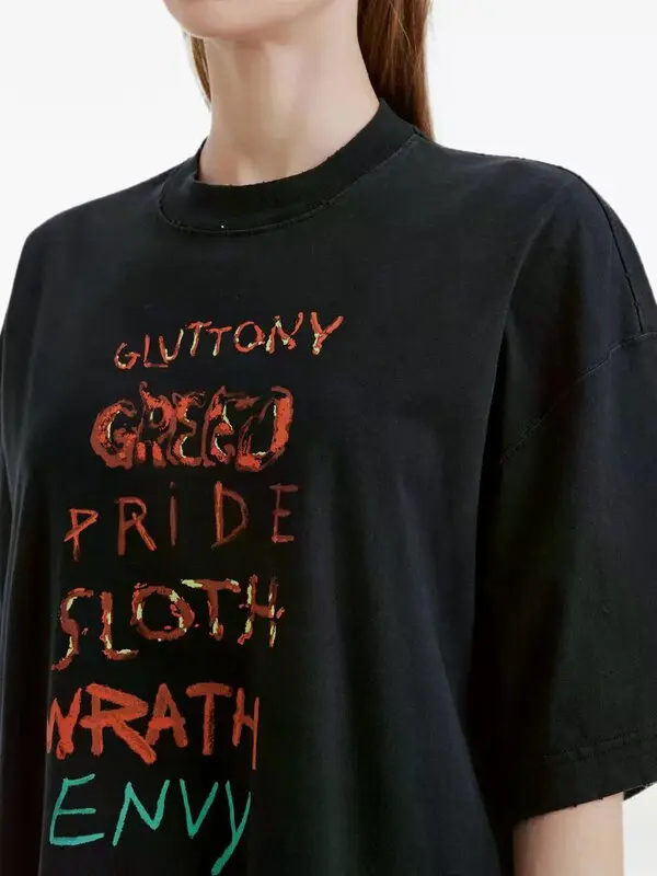 Vetements Distressed Graphic-print T-shirt
