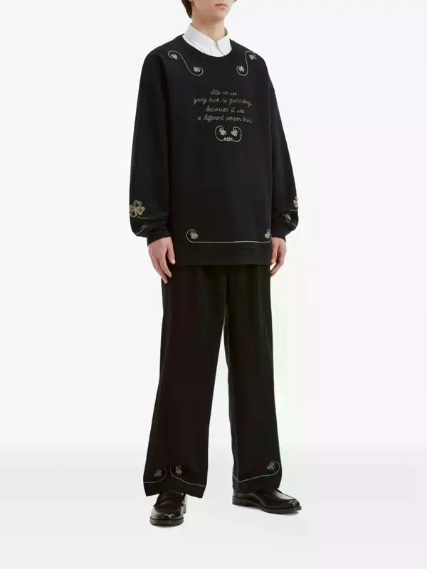 BODE Embroidered Cotton Sweatshirt