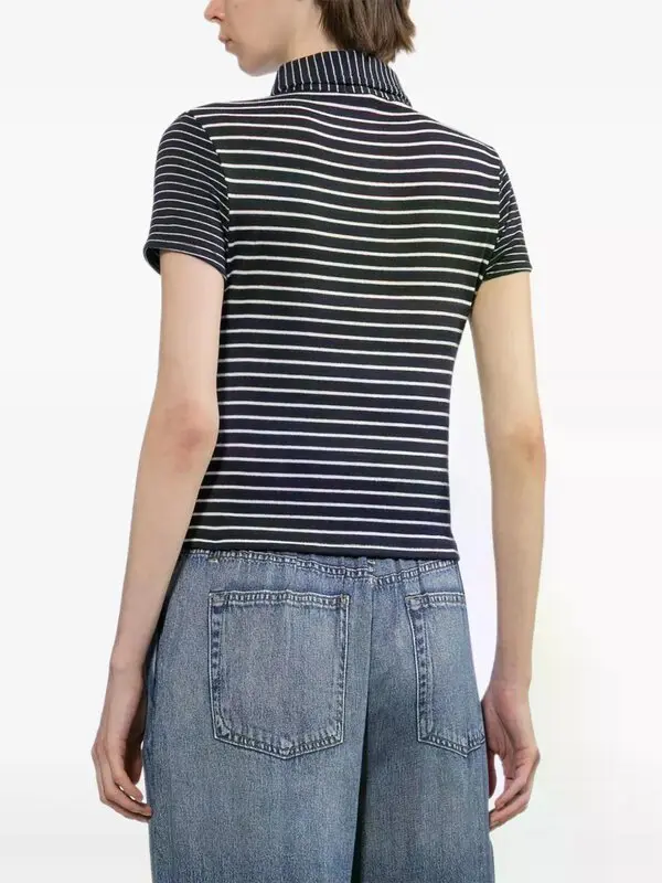 Rag & Bone Striped Short-sleeve Polo Shirt