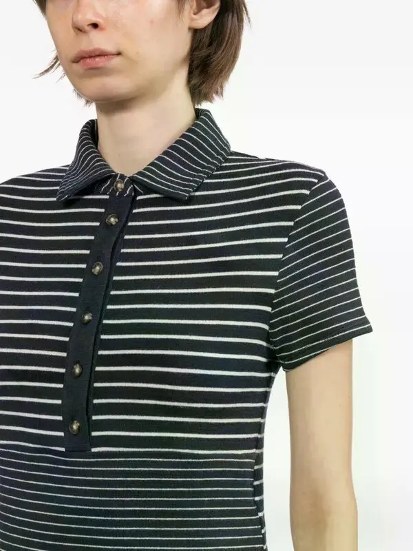 Rag & Bone Striped Short-sleeve Polo Shirt
