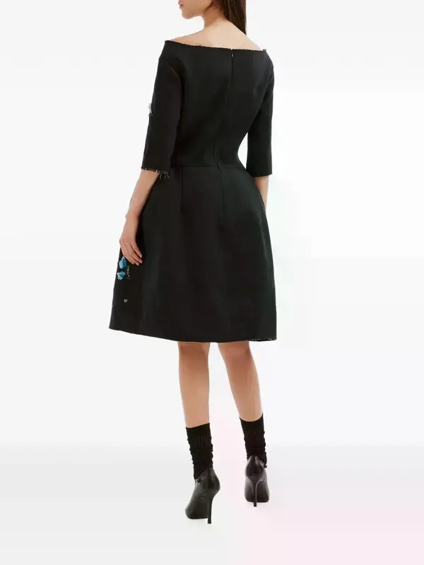 SHUSHU/TONG Floral-appliqué Dress