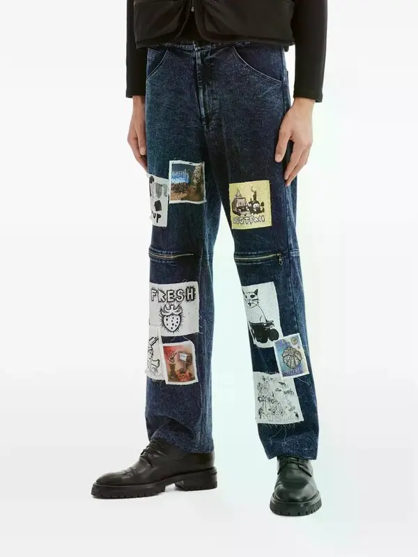 WESTFALL Patch Detail Straight-leg Jeans