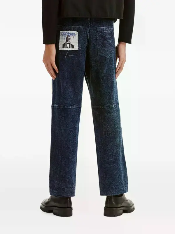 WESTFALL Patch Detail Straight-leg Jeans