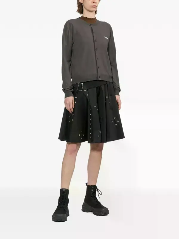 We11Done Crew-neck Long-sleeve Cardigan