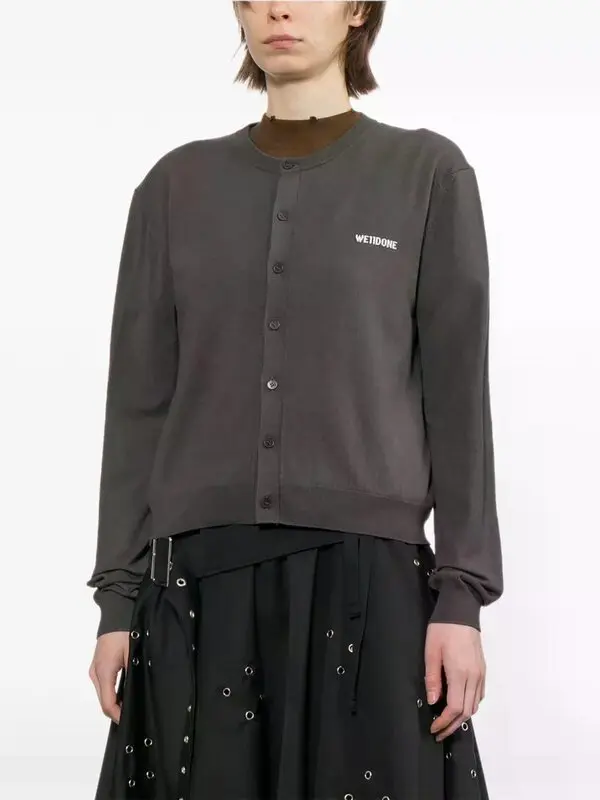 We11Done Crew-neck Long-sleeve Cardigan