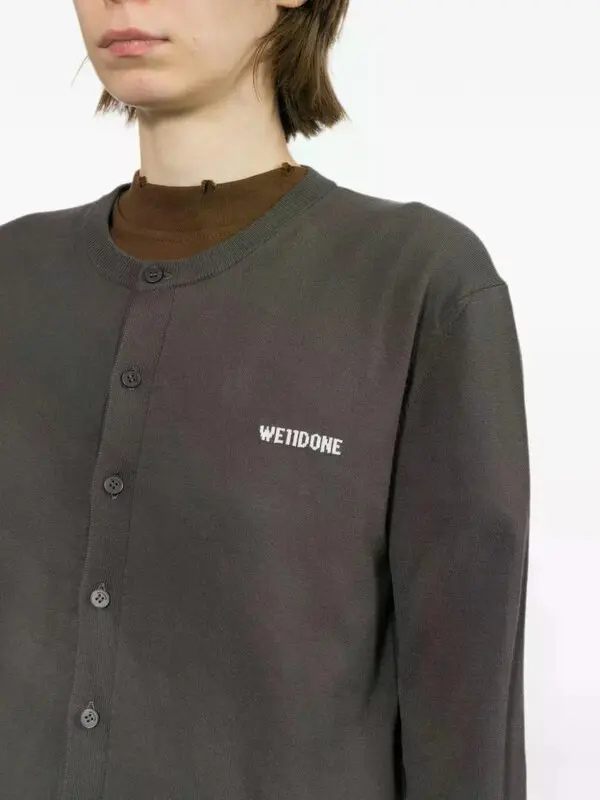 We11Done Crew-neck Long-sleeve Cardigan