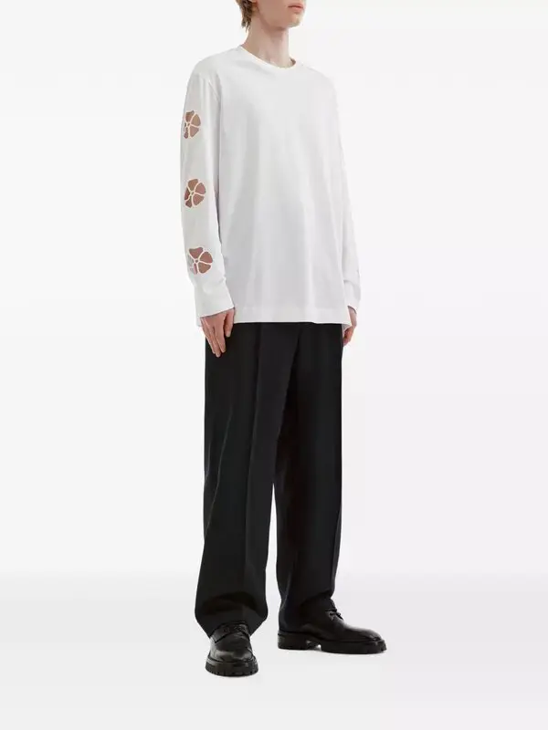 Simone Rocha Flower-cutout Long-sleeve T-shirt