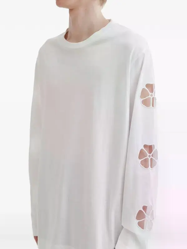 Simone Rocha Flower-cutout Long-sleeve T-shirt