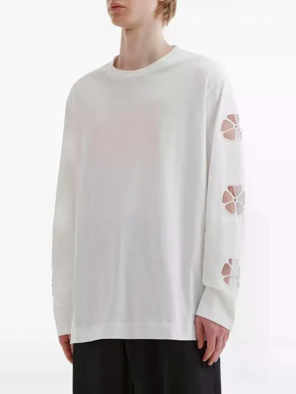 Simone Rocha Flower-cutout Long-sleeve T-shirt