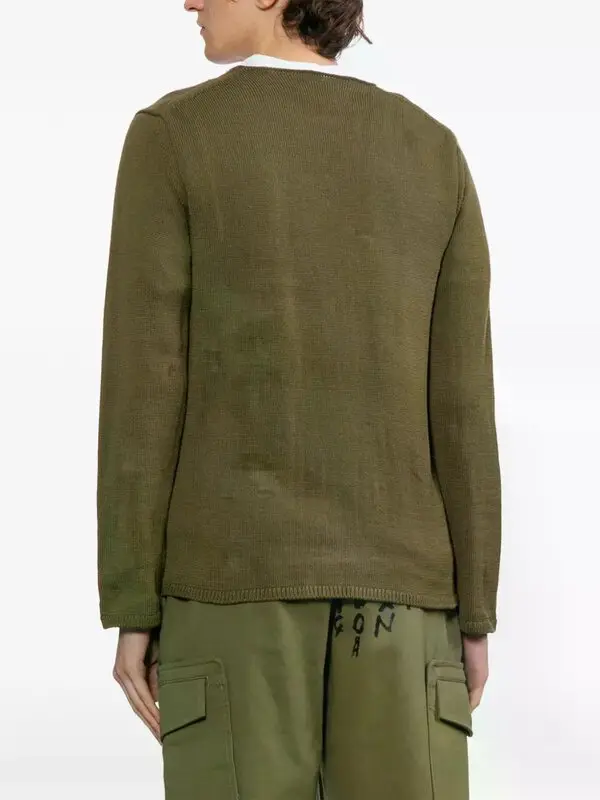 Comme Des Garçons Pattern Knitted Crew Neck Sweater