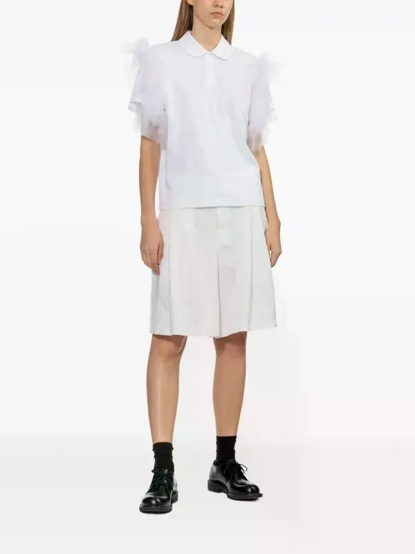 Noir Kei Ninomiya Ruffled Polo Shirt