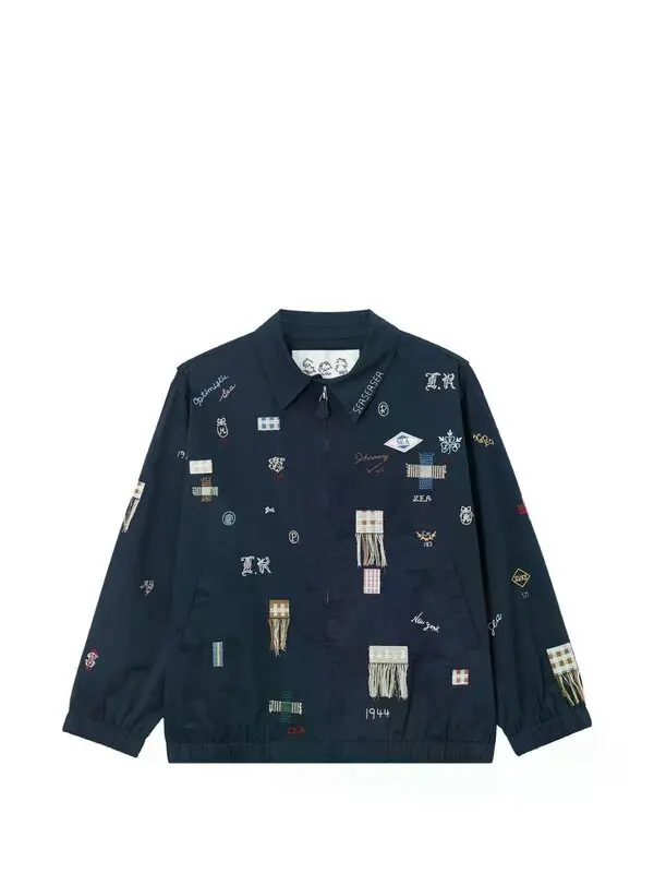 Sea Embroidered Fringed-patch Jacket