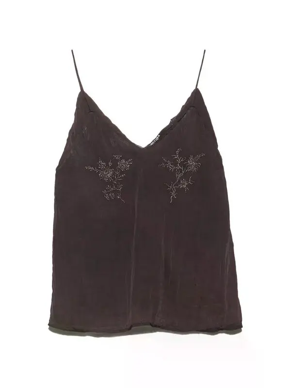 Bimba Y Lola Straight Top With Stones - Black