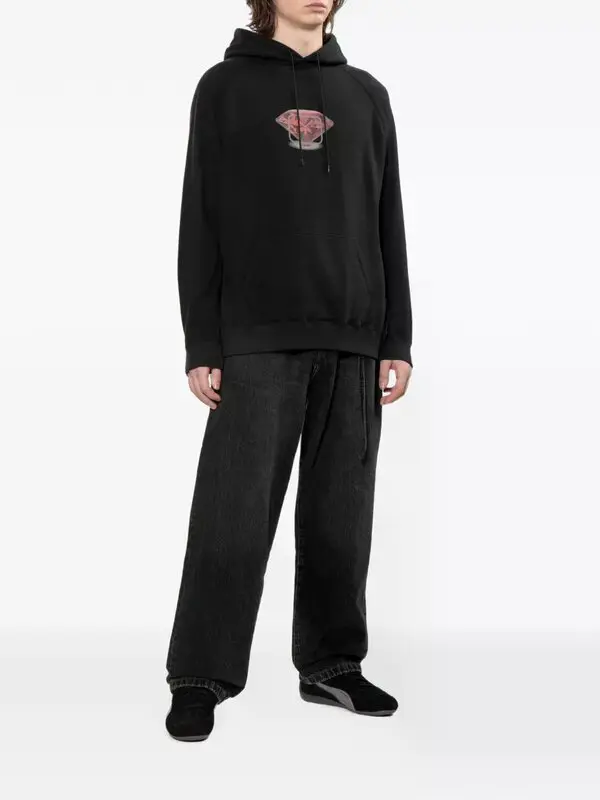 SEQUEL Graphic-print Raglan-sleeve Hoodie