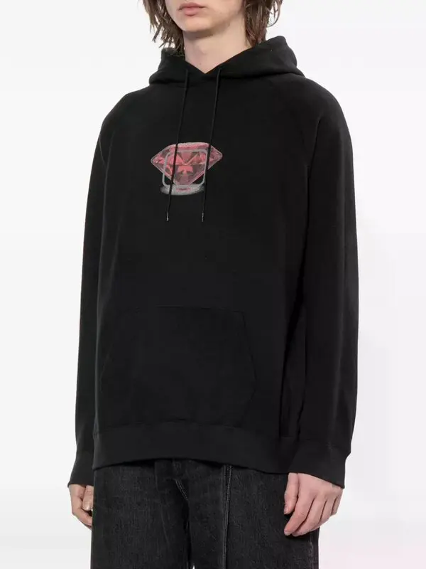 SEQUEL Graphic-print Raglan-sleeve Hoodie