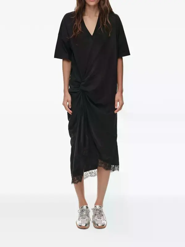 Bimba Y Lola Knot Bimaterial T-shirt Dress
