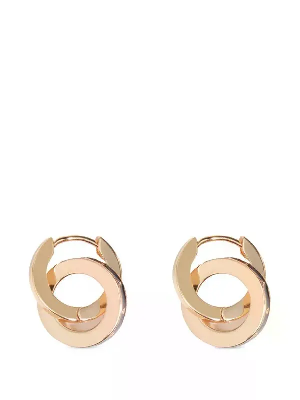 Bimba Y Lola Interlocking Logo-engraved Earrings - Gold