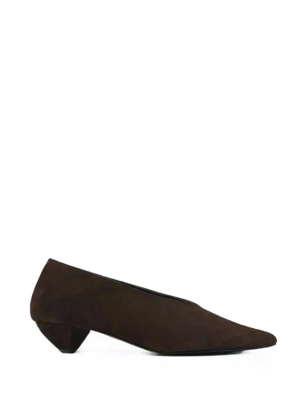 Bimba Y Lola Suede Low-heel Court Shoes