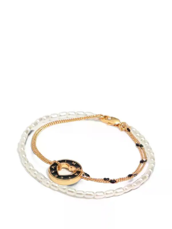 Bimba Y Lola Black Logo Multi-chain Bracelet